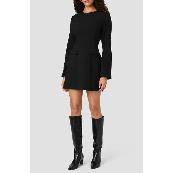 French Connection Azra Long Sleeve Twill Minidress