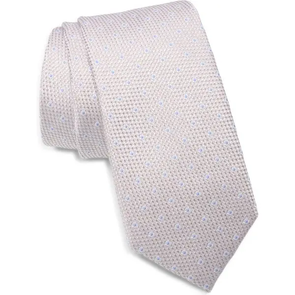 Nordstrom Harmon Dot Silk Jacquard Tie - Ecru