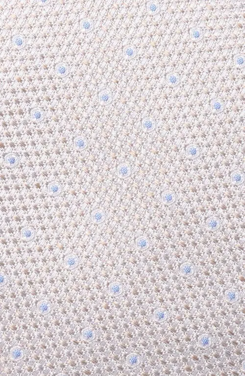 Nordstrom Harmon Dot Silk Jacquard Tie - Ecru