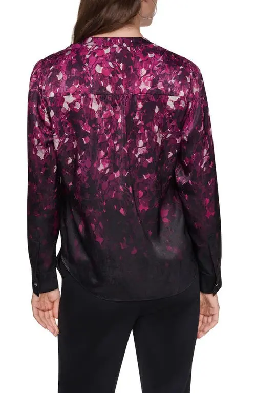 Dkny Pleated Long Sleeve Top