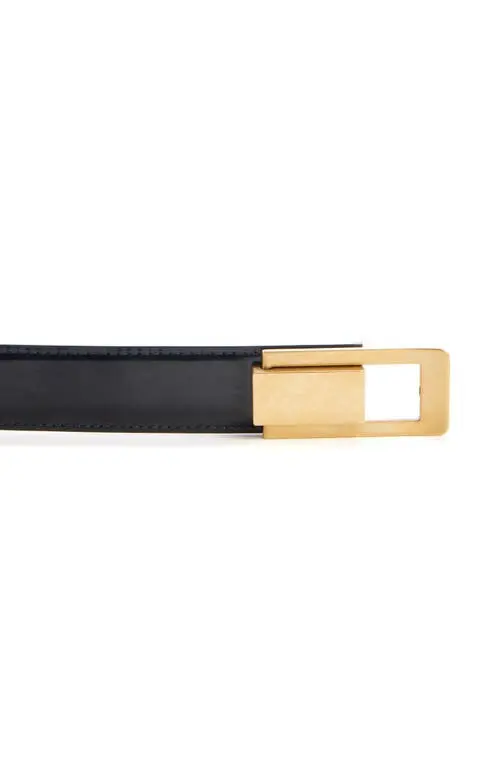 Saint Laurent Cassandre Leather Belt