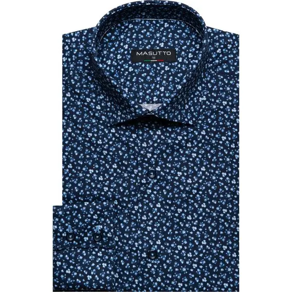 MASUTTO Timi Print Button-up Long Sleeve Shirt