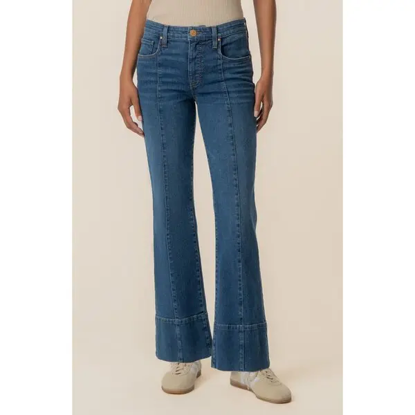 Kut From The Kloth Kelsey High Waist Raw Hem Ankle Flare Leg Jeans - Amazingly