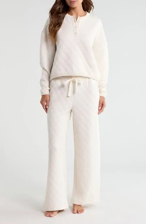 PAPINELLE Quilted Cotton Pajamas - Ecru