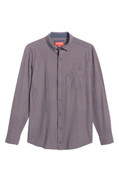 Johnston & Murphy Xc+™ Motion Microprint Knit Button-up Shirt