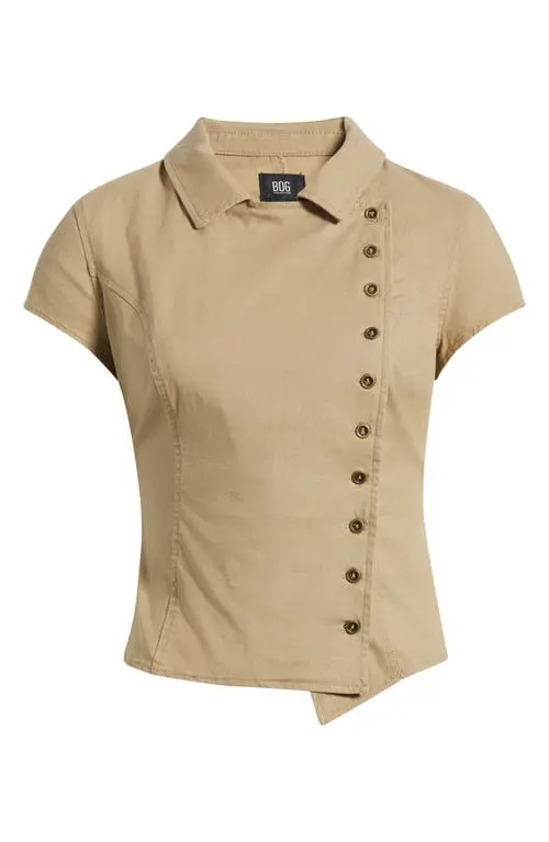 BDG URBAN OUTFITTERS Blake Military Short Sleeve Top