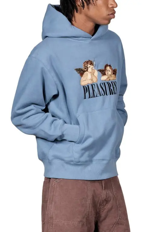 PLEASURES Dynamic Embroidered Cherubs Pullover Hoodie