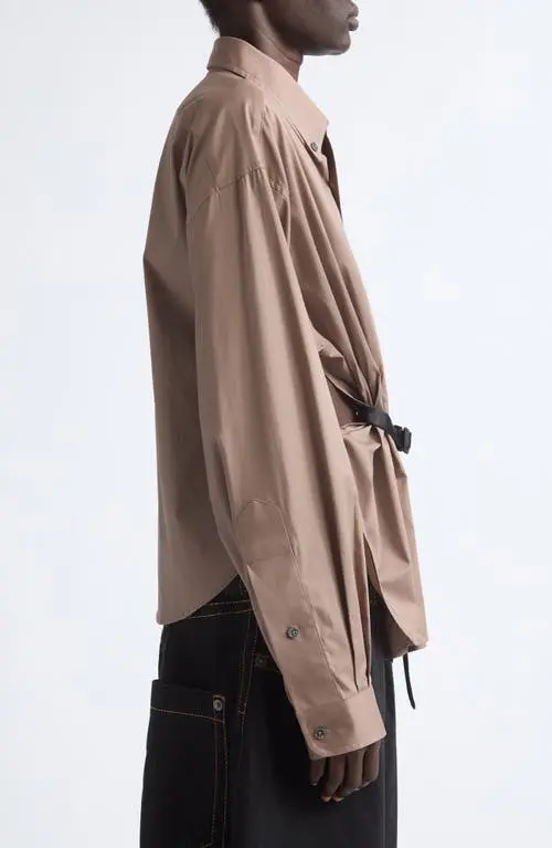Vaquera Belted Cotton Button-down Shirt