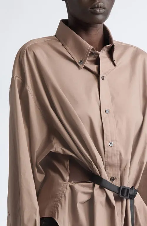 Vaquera Belted Cotton Button-down Shirt