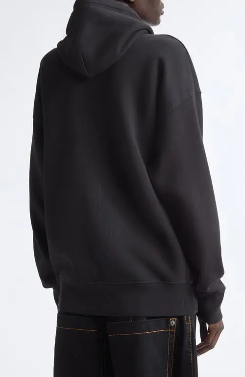 Vaquera Oversize Trompe L'oeil Lingerie Zip Graphic Hoodie