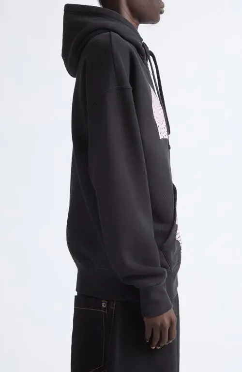 Vaquera Oversize Trompe L'oeil Lingerie Zip Graphic Hoodie