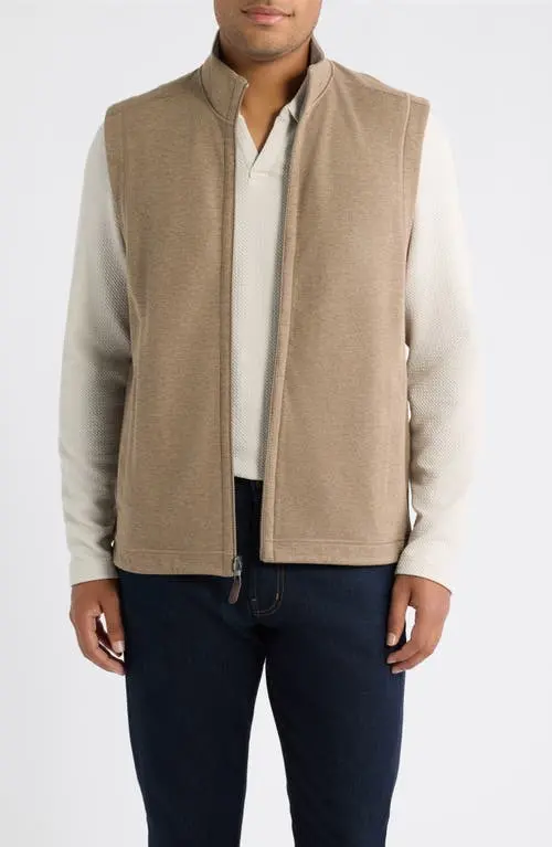 Johnston & Murphy Icon Reversible Knit Cotton Blend Vest - Oatmeal/light Gray
