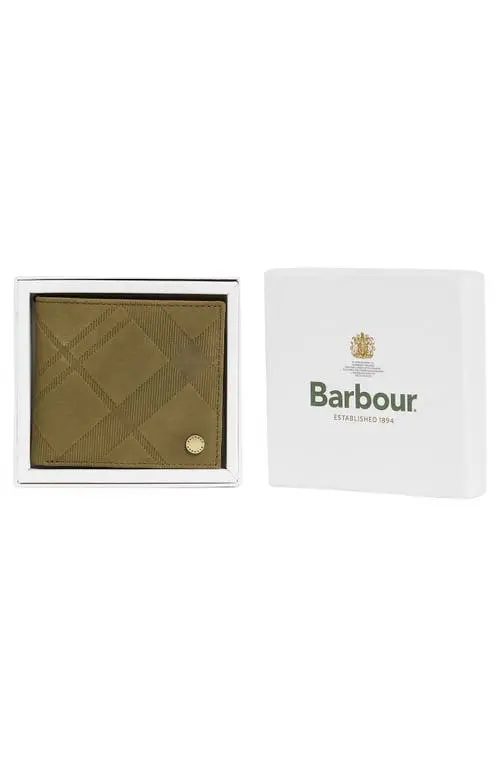 Barbour Beith Tartan Nubuck Leather Wallet