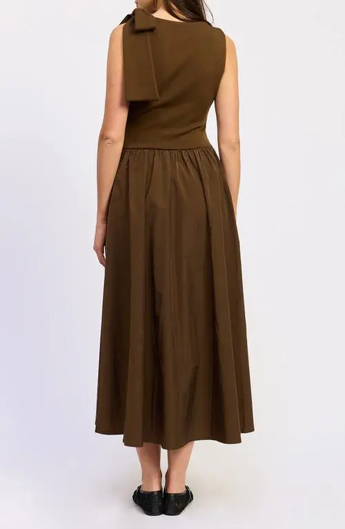 EN SAISON Jane Sleeveless Mixed Media Maxi Dress