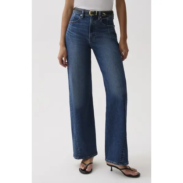 PISTOLA Kyra High Waist Wide Leg Jeans - Inkwell