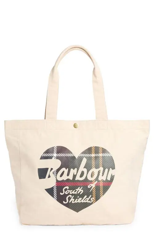 Barbour Heart Tote Bag - Ecru/classic