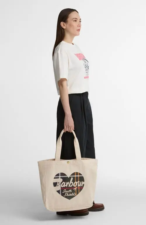 Barbour Heart Tote Bag - Ecru/classic