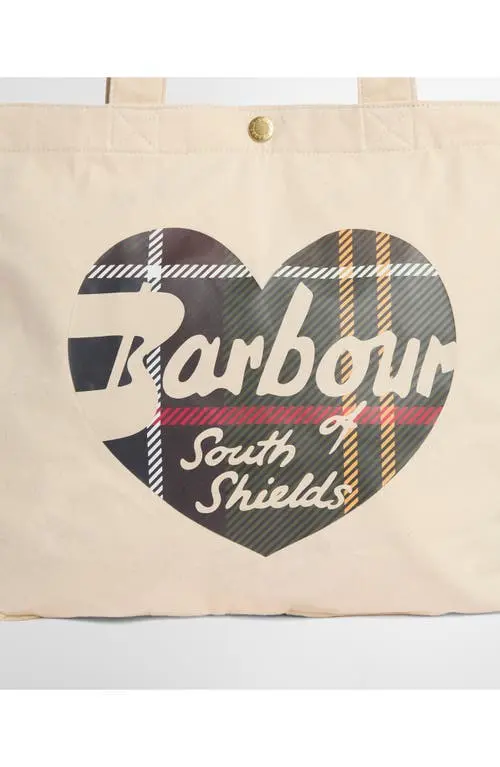 Barbour Heart Tote Bag - Ecru/classic
