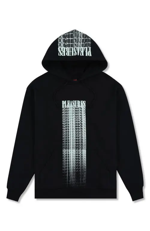 PLEASURES Blurred Logo Graphic Hoodie - Black