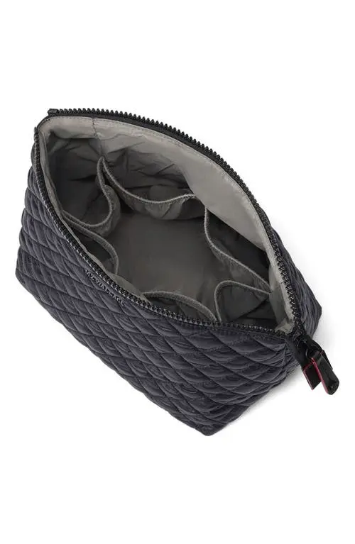 Mz Wallace Large Zoey Quilted Nylon Cosmetics Case