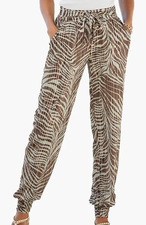 LASCANA Patterned Tie Waist Jogger Pants
