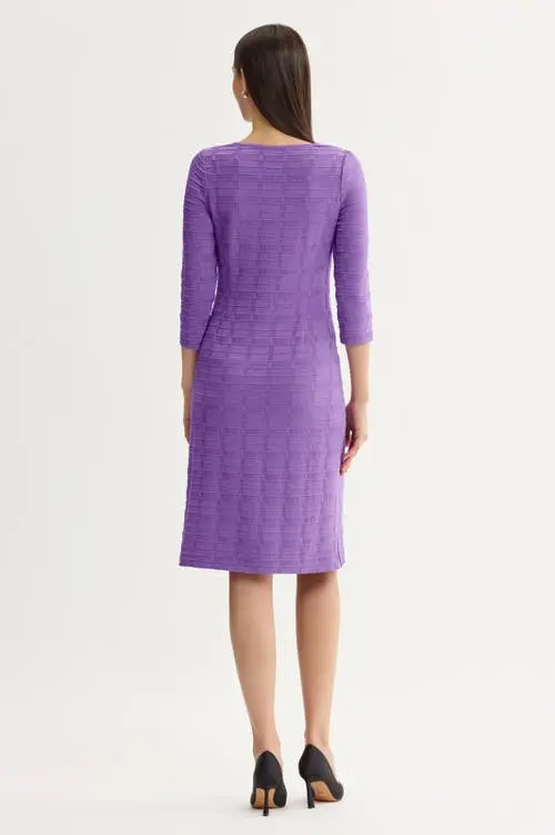 Ming Wang Textured Soft Knit Sheath Dress
