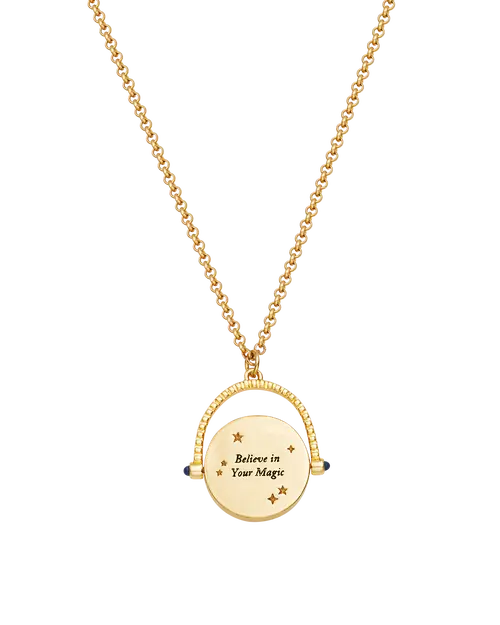 FABLE ENGLAND Owl Spinner Necklace