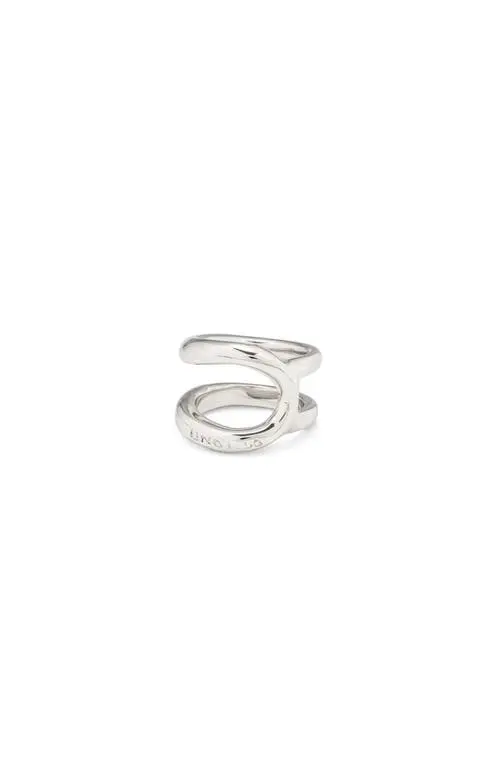UNODE50 Sterling -plated Curvilinear Ring