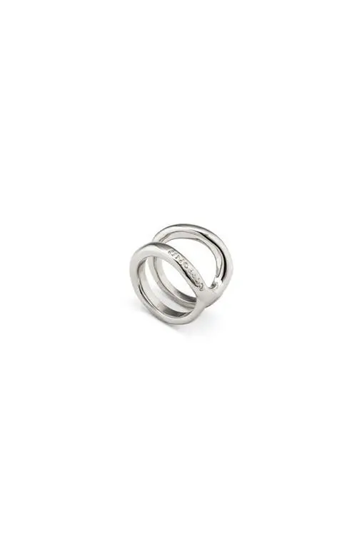 UNODE50 Sterling -plated Curvilinear Ring