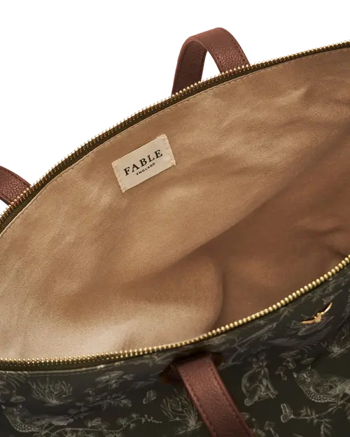 FABLE ENGLAND Edith Orla Scene Print Tote Purse