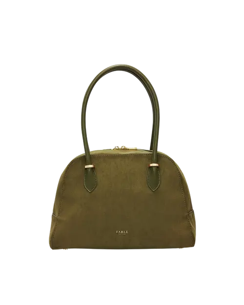 FABLE ENGLAND Amelia Faux Suede Shoulder Purse
