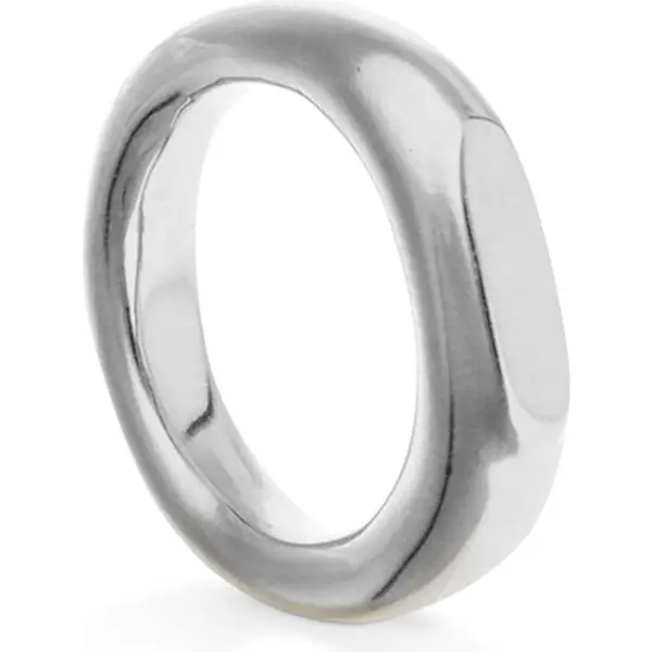 UNODE50 Sterling Plated Geometric Ring - Silver