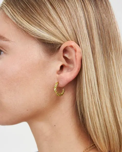 FABLE ENGLAND Wheat Hoop Earrings