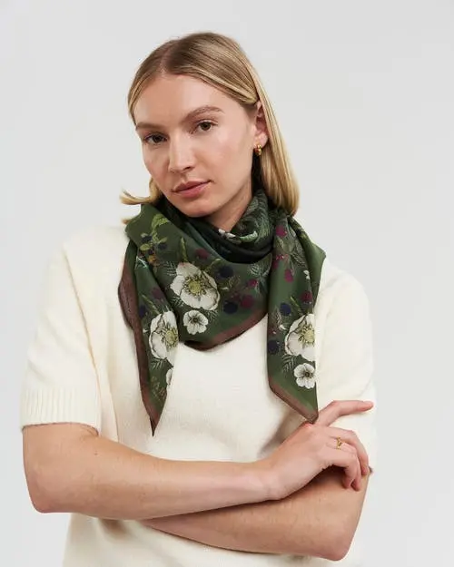 FABLE ENGLAND Orla Narrative Medium Square Scarf