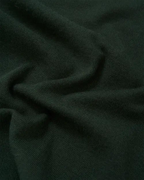 FABLE ENGLAND Hedgehog Embroidered Knitted Triangle Scarf - Dark Green