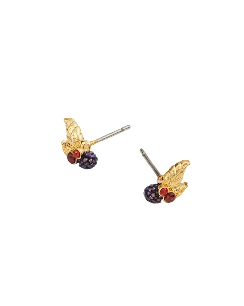 FABLE ENGLAND Orla Blackberry Stud Earrings