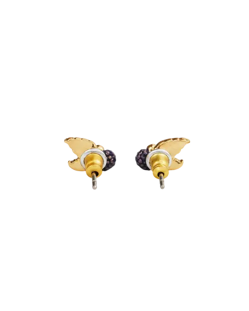 FABLE ENGLAND Orla Blackberry Stud Earrings