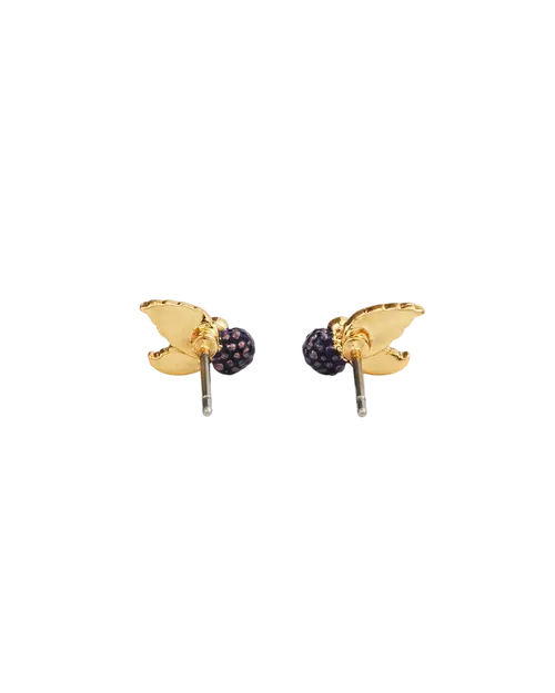 FABLE ENGLAND Orla Blackberry Stud Earrings