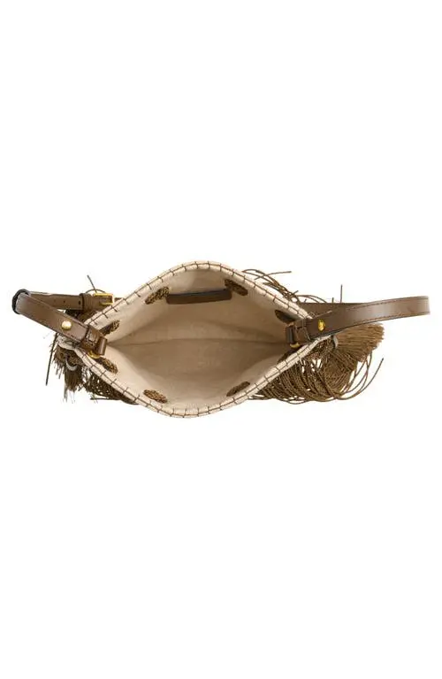 Valentino Garavani Small Nellcôte Fringe Embroidered Bag