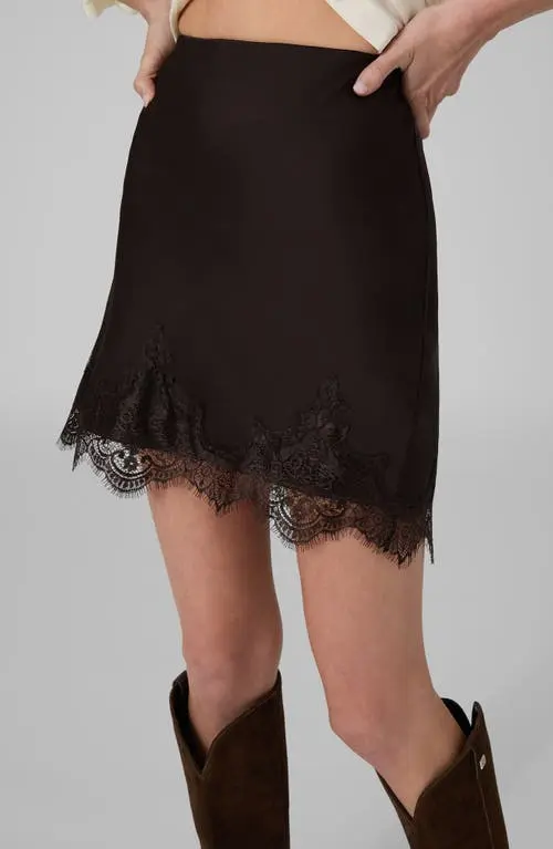Guess Sophie Lace Detail Bias Miniskirt