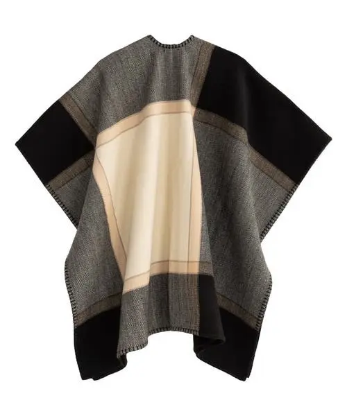 Echo Exploded Plaid Ruana - Navy