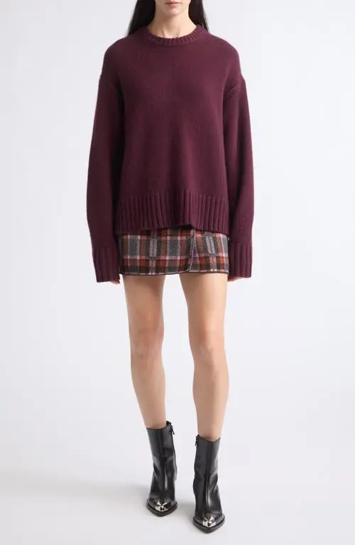 Guest In Residence Tartan Wool & Cashmere Miniskirt