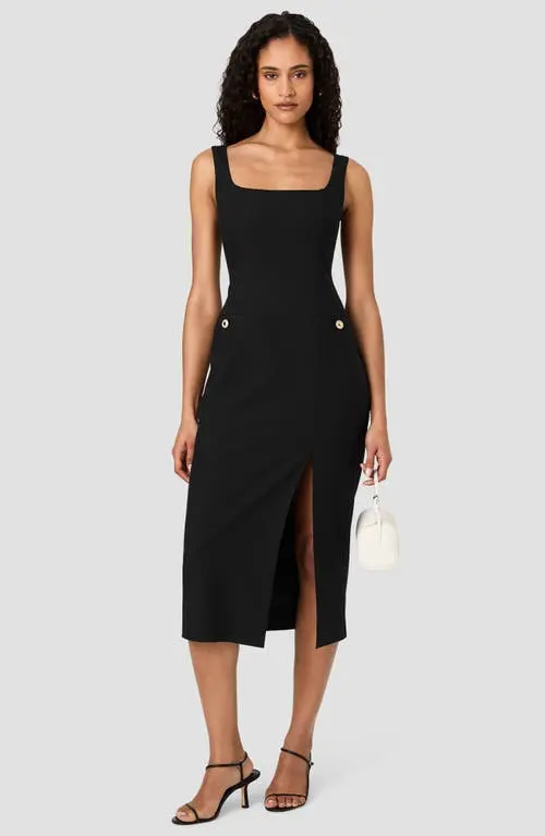 French Connection Kai Suiting Side Slit Midi Dress