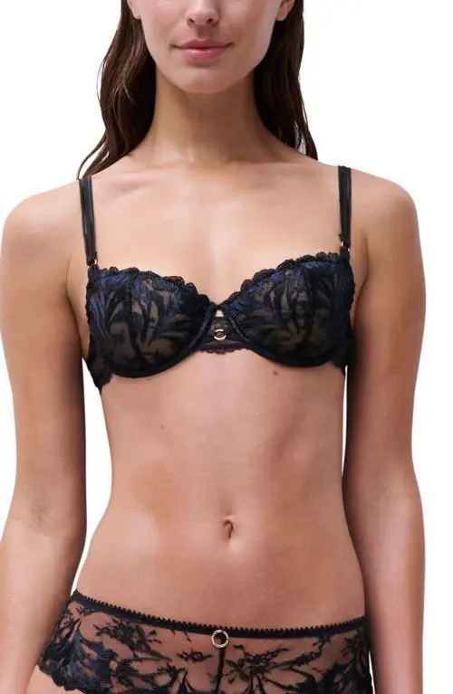 Chantelle Illusion Underwire Demi Bra - Twilight Black