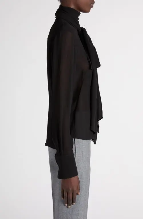 Alexander McQueen Tie Neck Silk Top