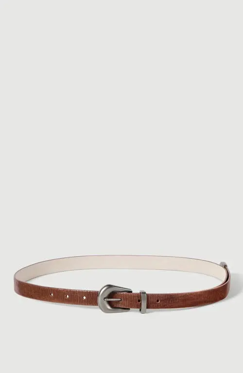 Brunello Cucinelli Carved Leather Belt - Light Brown