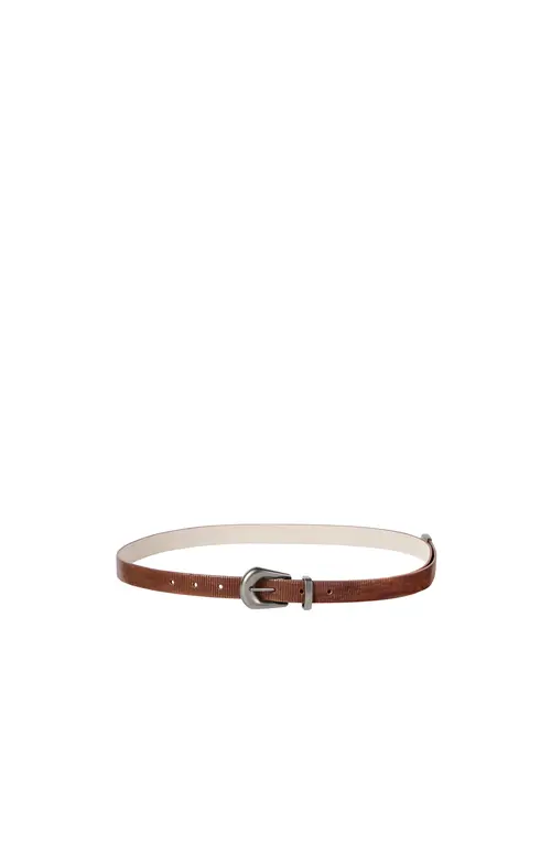 Brunello Cucinelli Carved Leather Belt - Light Brown