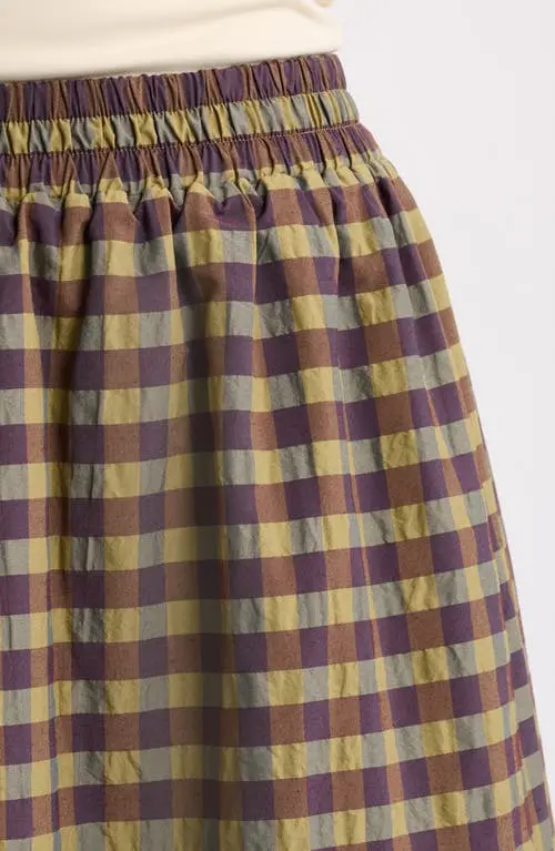 Rails Dax Check Midi Skirt