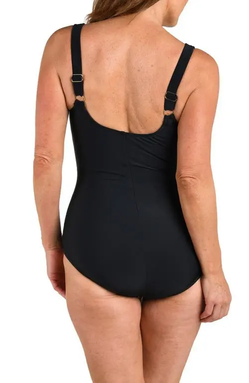 MAXINE OF HOLLYWOOD Ruched One-piece Swimsuit
