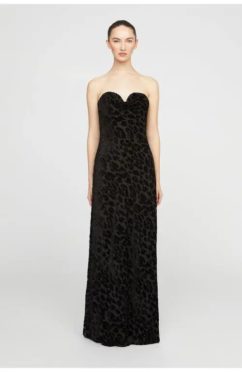 Halston Rosalie Chiffon Devoré Gown